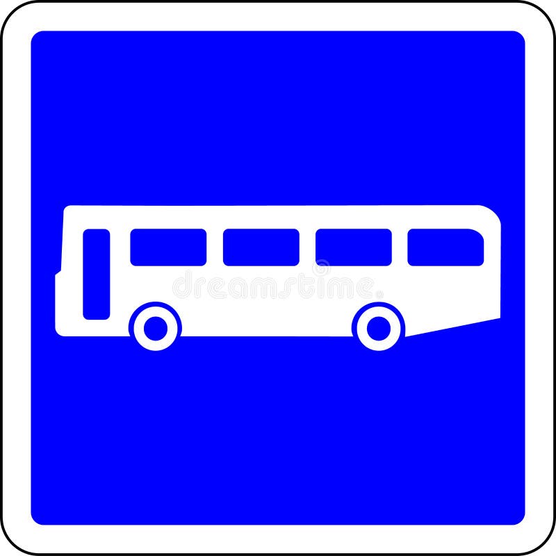 Bus allowed road sign stock illustration. Illustration of authorized ...