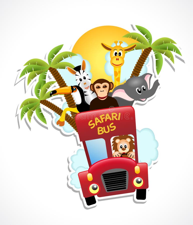 Safari stock vector. Illustration of travel, animals, tree - 5970399