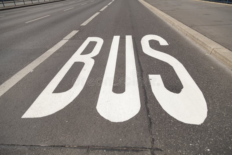 Bus on asphalt stock image. Image of road, lane, germany - 62396169