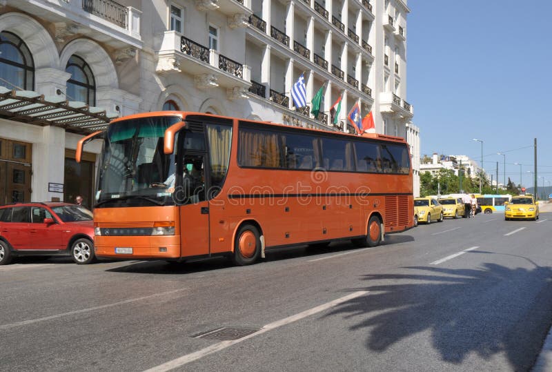 Bus in Athens Greece stock image. Image of traffic, athens - 9401405