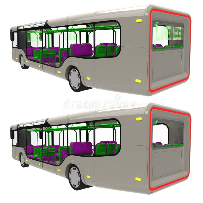 White tourist bus isolated stock illustration. Illustration of highway ...