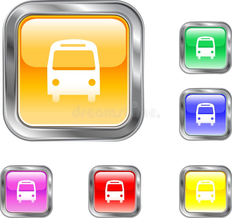 Bus Button stock vector. Illustration of station, commute - 6618830