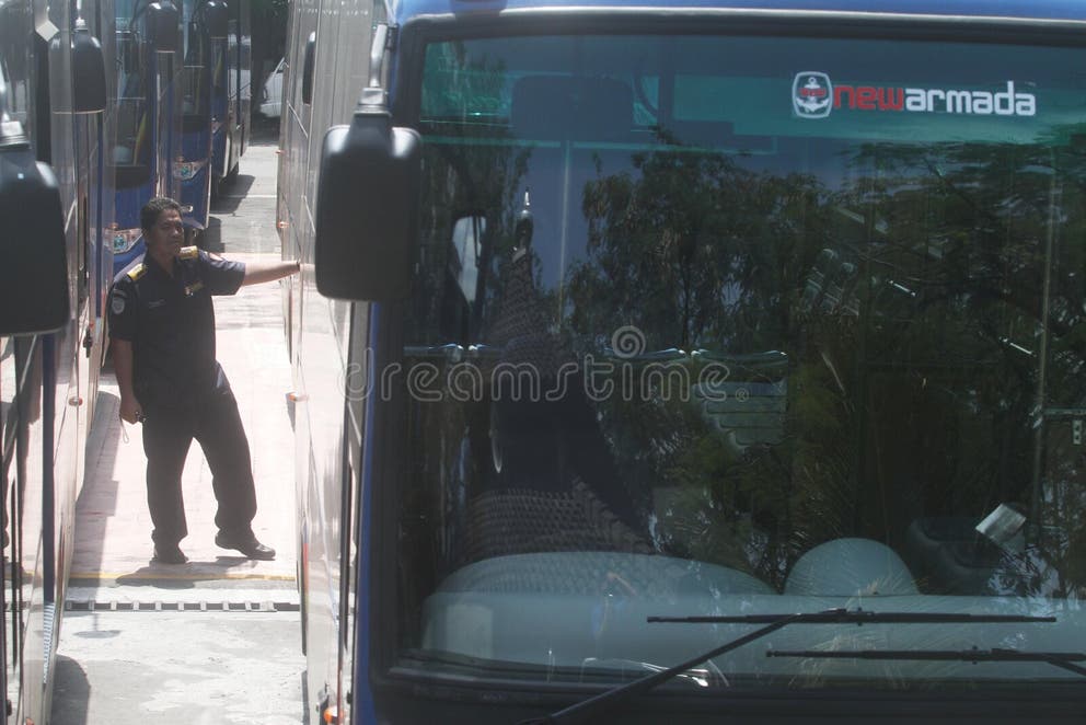 Bus checking editorial stock image. Image of road, check - 36290004