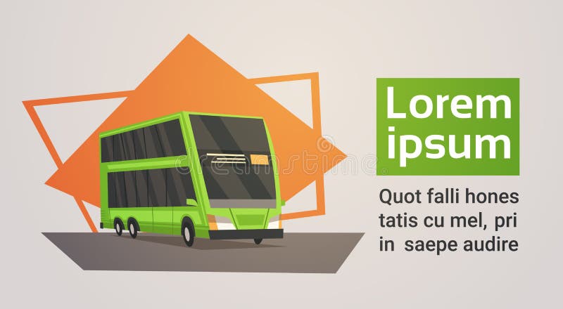 Bus City Transport Concept Banner with Copy Space Stock Vector ...