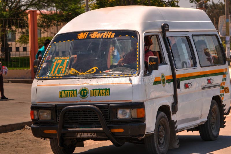 Bus `combi` in New Chimbote, Peru Editorial Photography - Image of ...