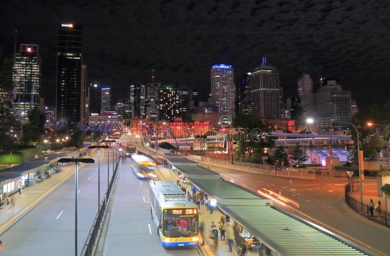 Bus Stop Brisbane Australia Editorial Photography - Image of commuters ...