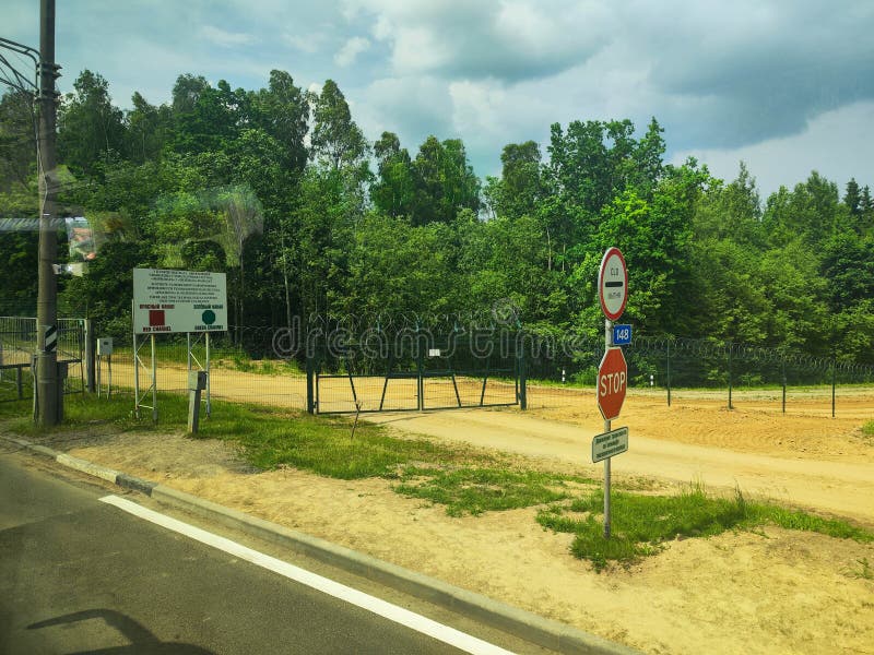 Bus Crossing the Border between Lithuania and Belarus at Kamenny Log ...