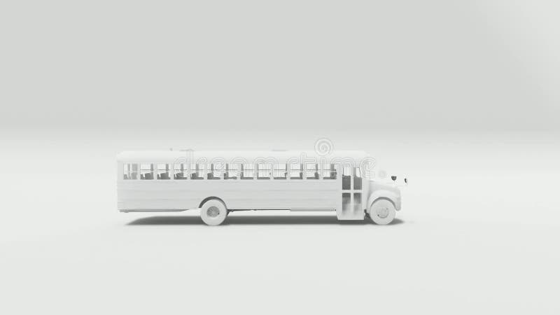 Bus 3d Rendered on White Isolated Stock Video - Video of autobus ...