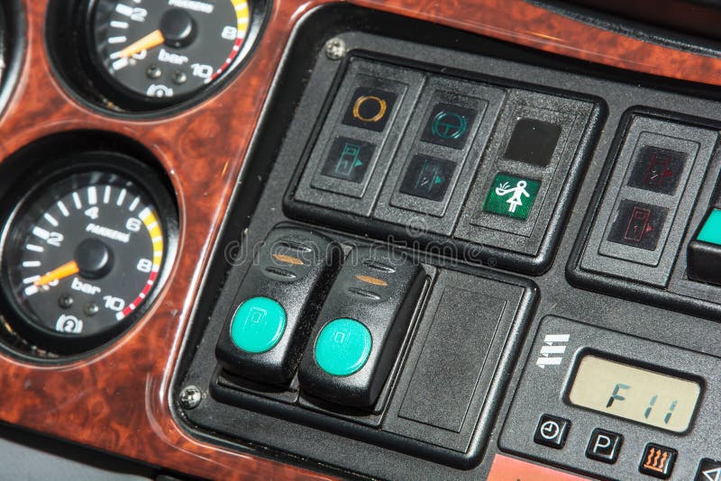 Bus dashboard detail stock photo. Image of front, classic - 50736194