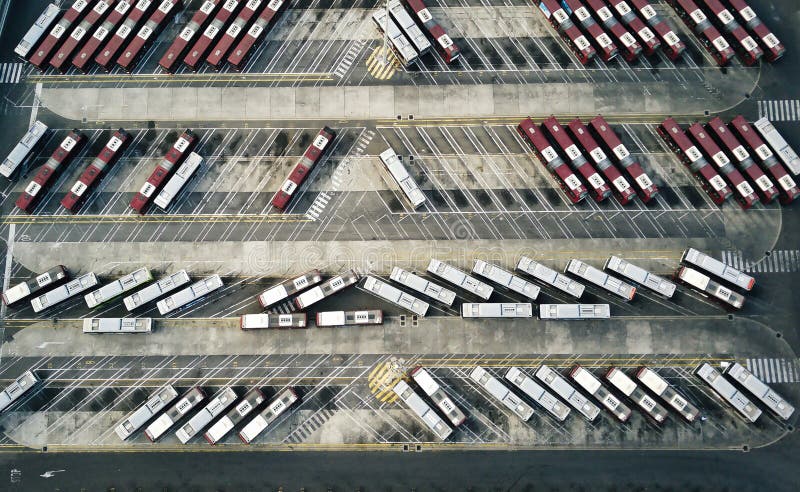 Bus Depot Red Buses Top-down View Aerial Drone Shot Stock Photo - Image ... Bus Depot Red Buses Top-down View Aerial Drone Shot Stock Photo - Image ...