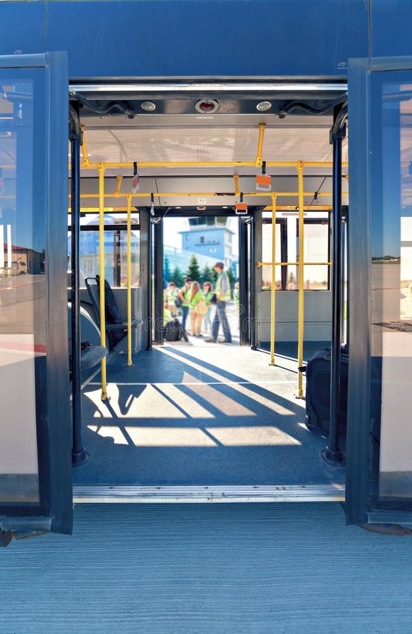 Bus Doors stock image. Image of steps, clear, airfield - 55287965
