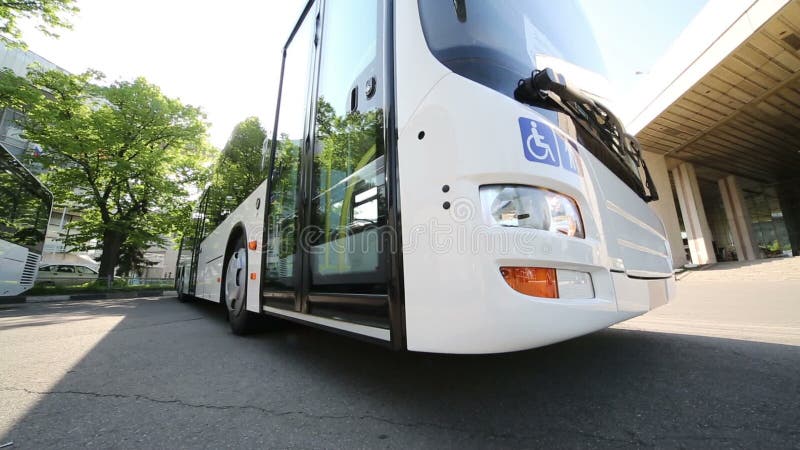 Bus Doors Opening and Closing by Driver from Stock Video - Video of ...