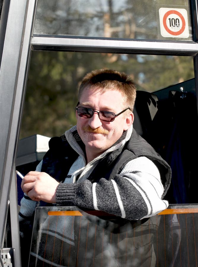 Bus driver stock image. Image of expectations, deep, portrait - 4598227