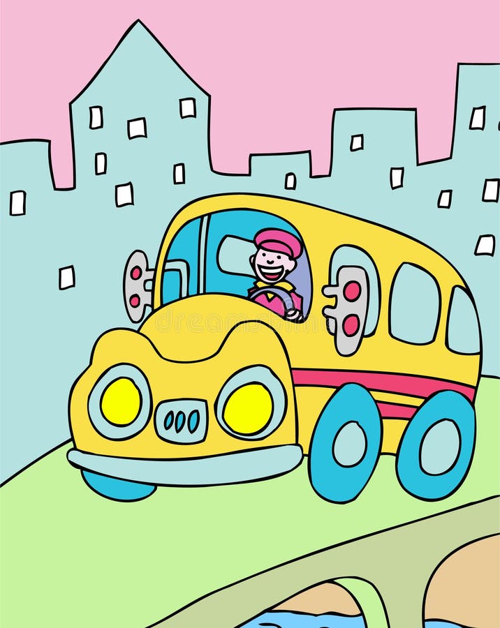 Bus Driver and Riders on Bus Stock Vector - Illustration of people ...