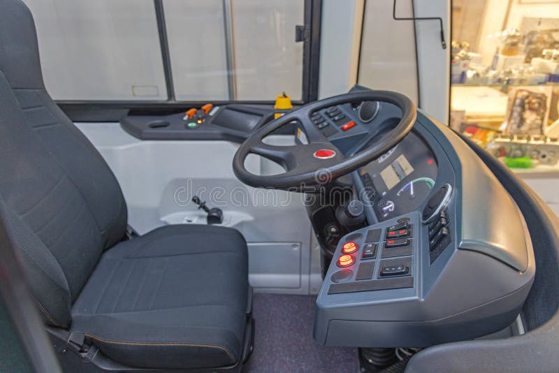 Bus Driver Cabin stock photo. Image of transportation - 362166130
