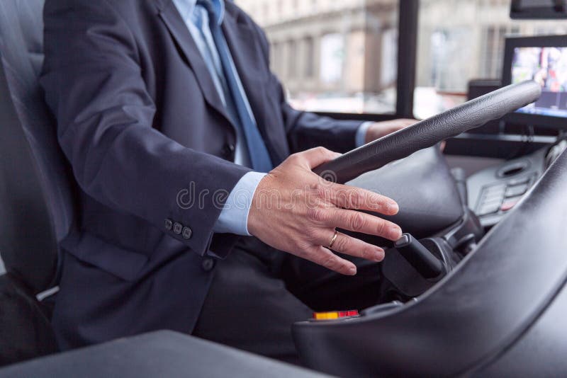 Bus driver stock image. Image of cabin, vehicle, profession - 80473653