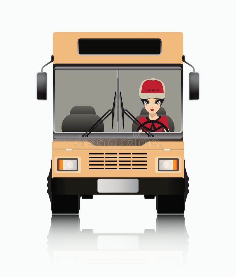 Bus driver. stock vector. Illustration of road, route - 34336643