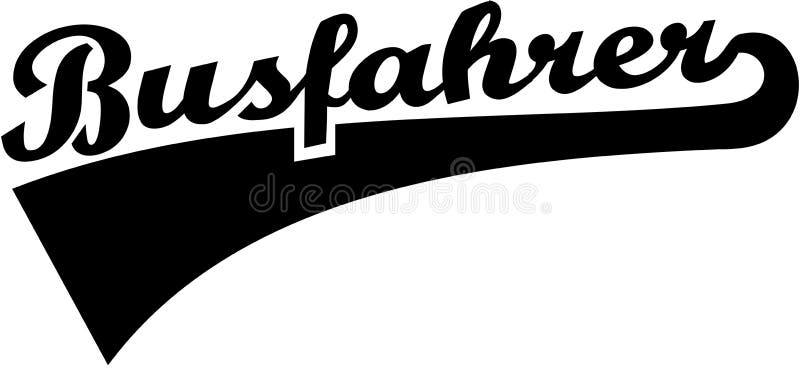Bus driver retro font stock vector. Illustration of trip - 107094614
