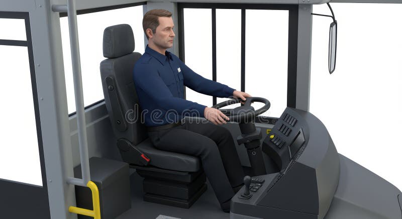 Bus Driver s Seat stock illustration. Illustration of automotive ...