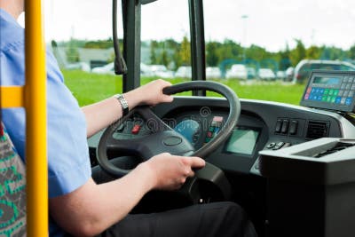 Bus Driver Sitting in His Bus Stock Photo - Image of mass, wheel: 21336060