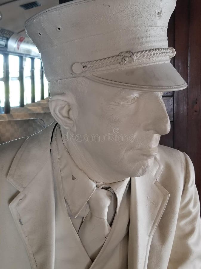 Bus Driver Statue stock image. Image of smile, ride - 210337347