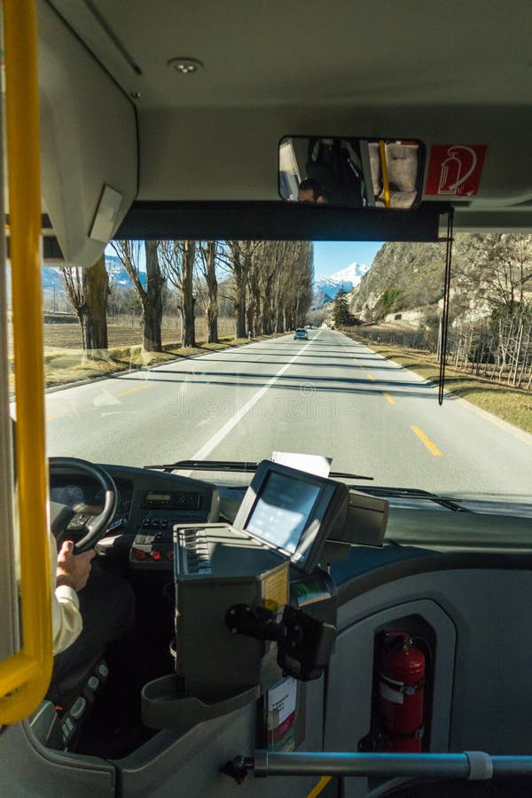 Bus driver at work stock image. Image of steering, thumbs - 149729923