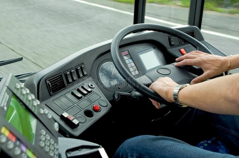 Bus Driving stock photo. Image of dashboard, public, wheels - 2833518