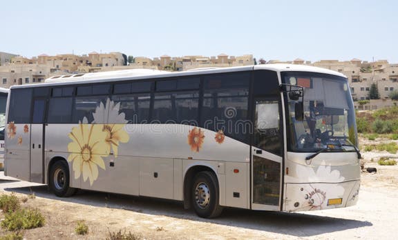 Bus with flowers stock image. Image of urban, city, flowers - 10379307