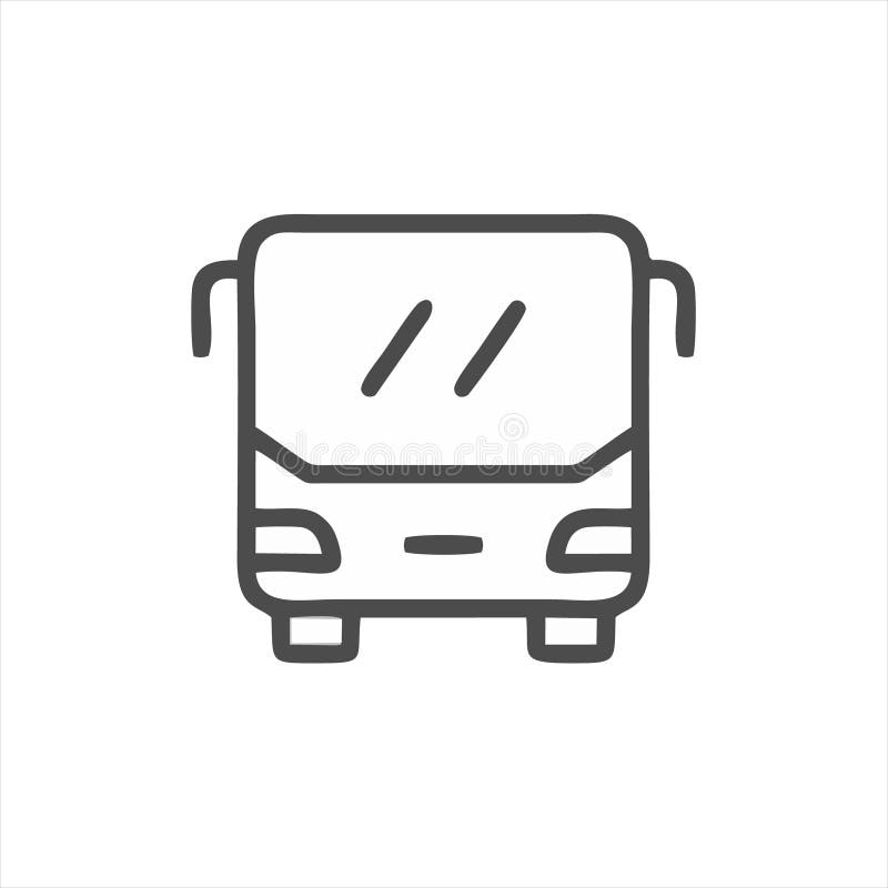 Bus Front Icon in Trendy Design Style for Web Site and Mobile App Stock ...