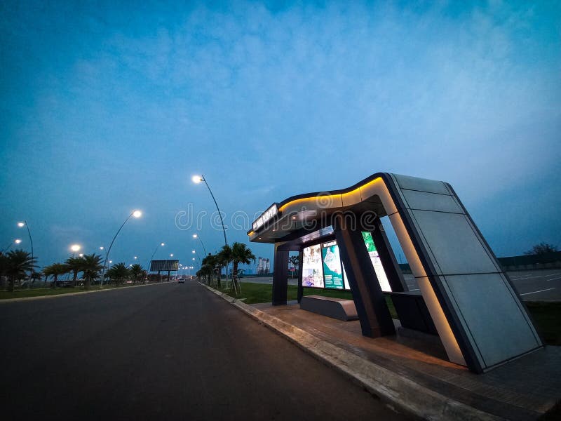 Bus Halte editorial photography. Image of vehicle, screenshot - 261752827