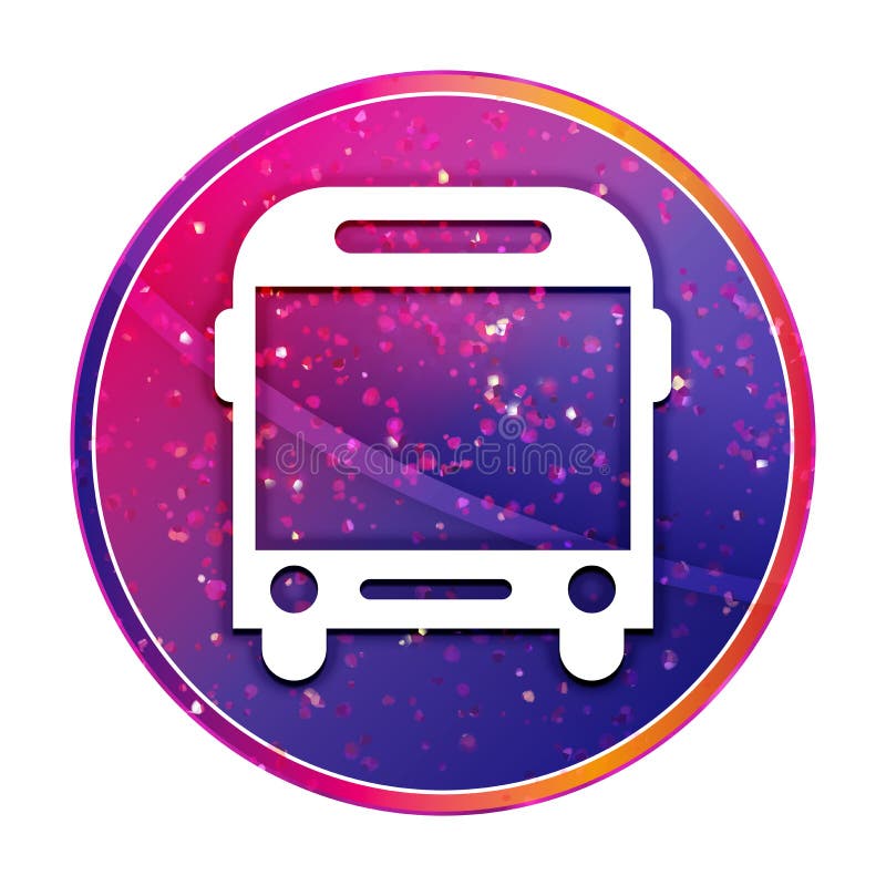 Bus Icon Creative Trendy Colorful Round Button Illustration Stock ...