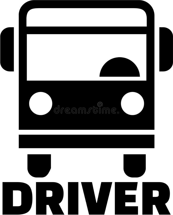 Bus icon and driver stock vector. Illustration of auto - 107094754
