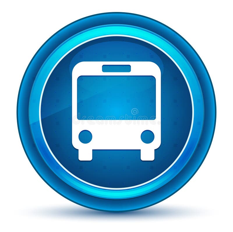 Bus Icon Eyeball Blue Round Button Stock Illustration - Illustration of ...