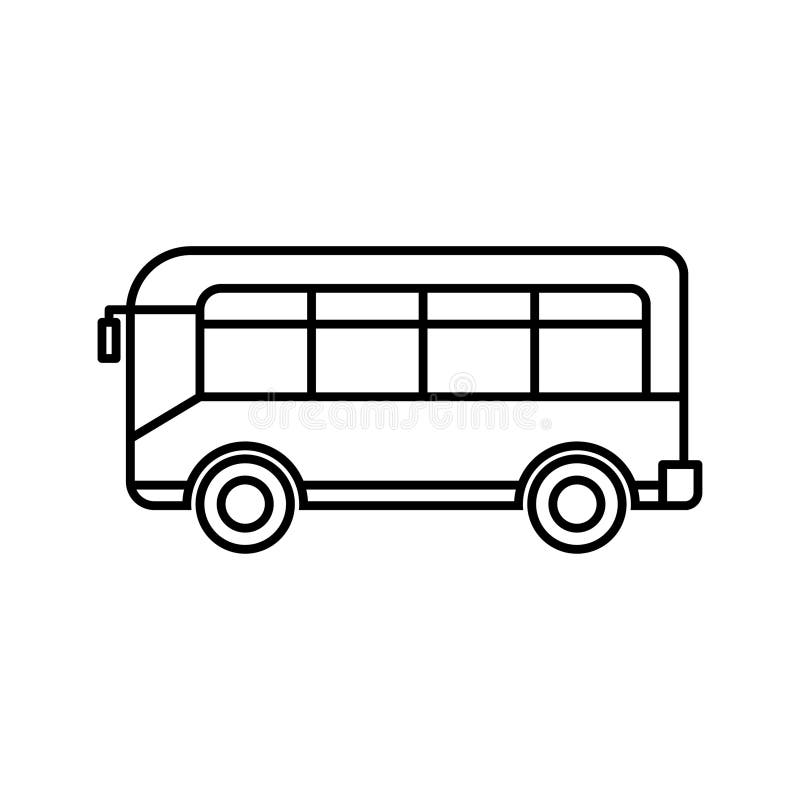 Bus Icon Isolated on White. Bus for Public Transportation Stock Vector ...