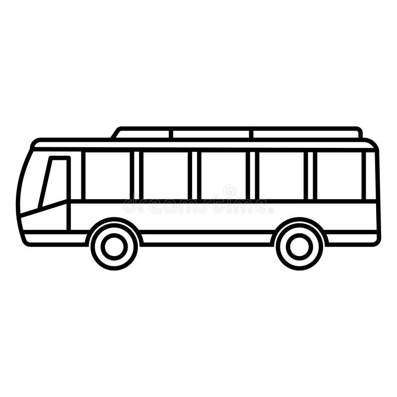 Bus Icon Isolated on White. Bus for Public Transportation Stock ...