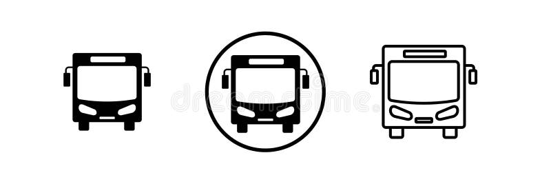 Bus Icon Set. Bus Vector Icon. Vector Illustration Stock Illustration ...