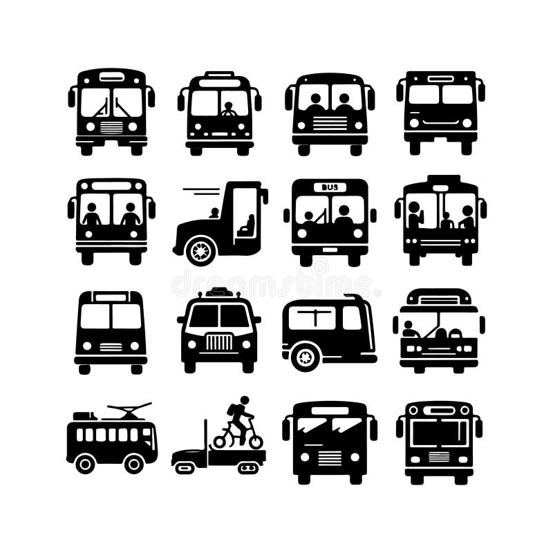 Bus Icon" is a Simple and Recognizable Graphic Representation of a Bus ...