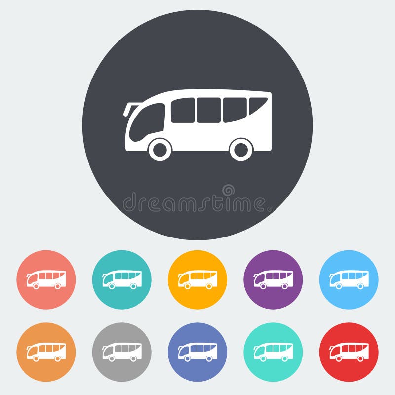 Bus icon stock vector. Illustration of sign, passenger - 98346075