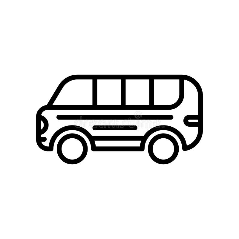 Bus Icon Vector Isolated on White Background, Bus Sign , Line and ...