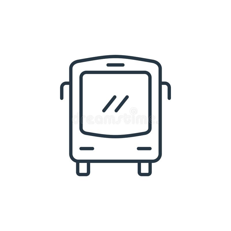 Bus Icon Vector from Travel Concept. Thin Line Illustration of Bus ...