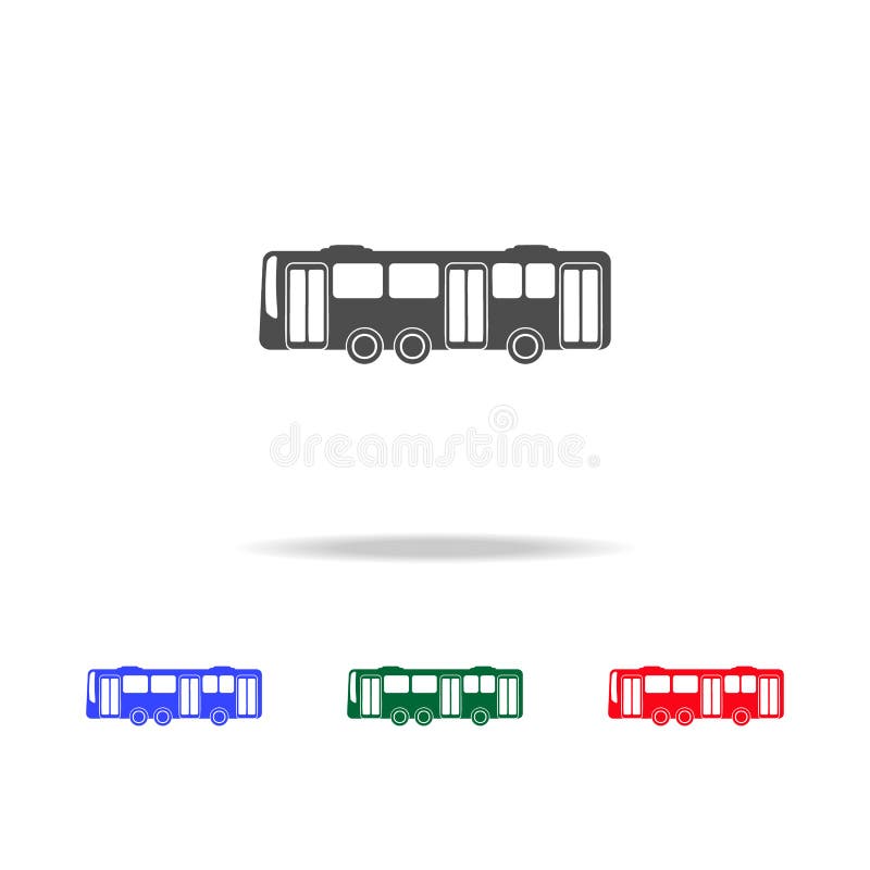 Bus Icons. Elements of Transport Element in Multi Colored Icons ...