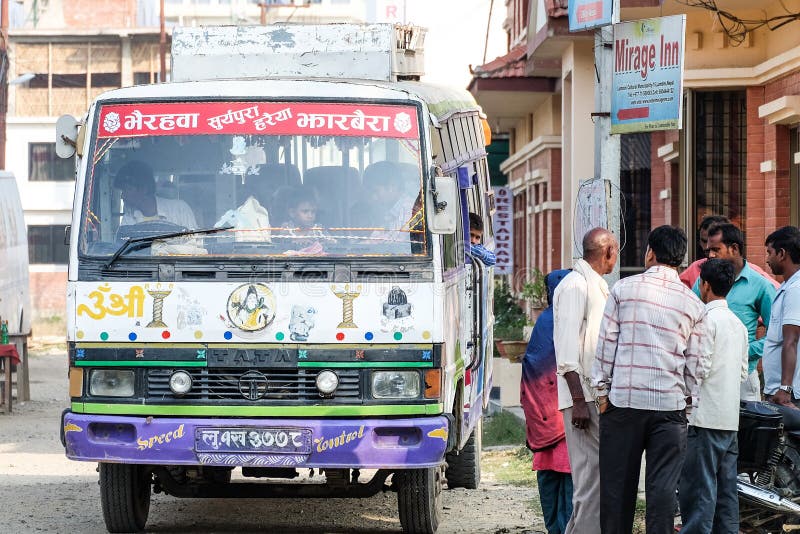 The bus in India. editorial stock image. Image of himalaya - 64410319