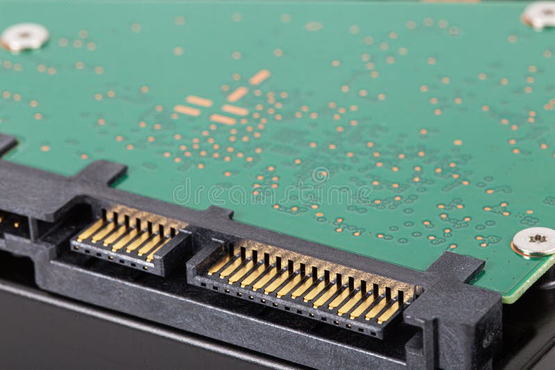 Bus Interface Connectors of the Hard Drive Stock Image - Image of head ...