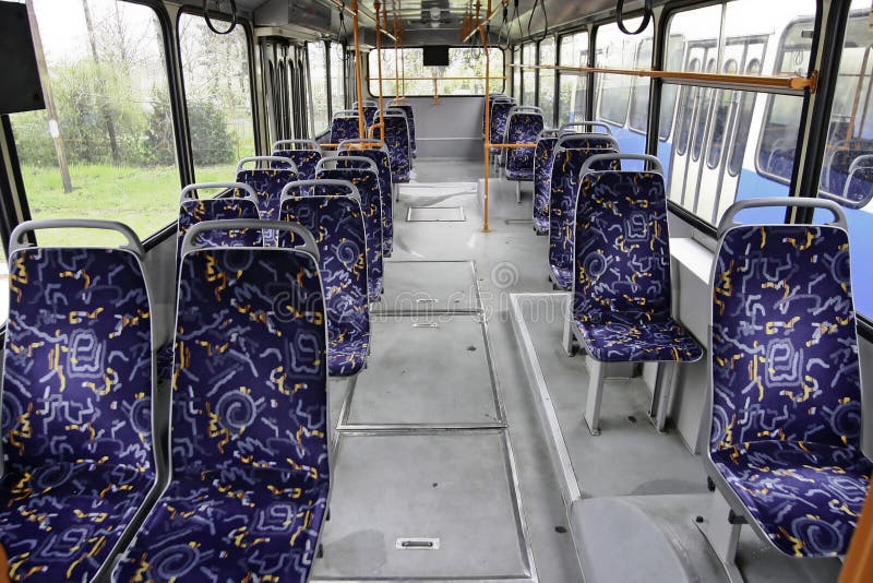 Bus interior stock photo. Image of comfortable, traffic - 19057422