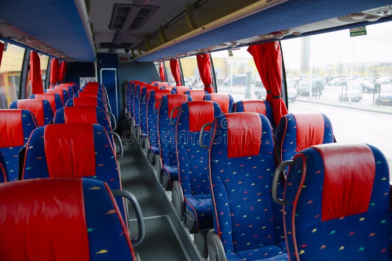 Bus interior stock image. Image of school, rows, place - 45179631