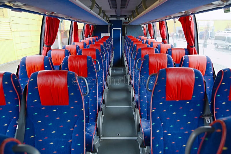 Bus interior stock image. Image of seat, tourist, schoolbus - 70363915