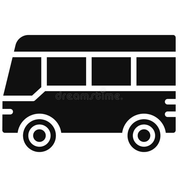Bus, Journey Bus Isolated Vector Icon that Can Be Easily Modified or ...