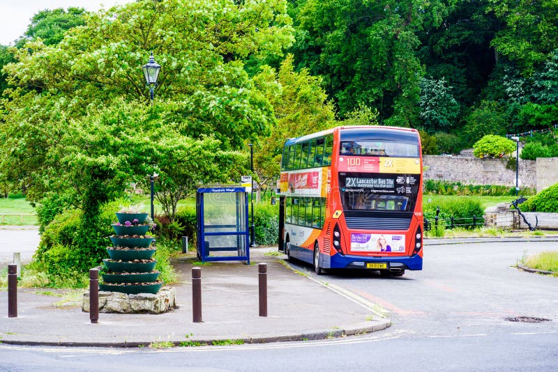 Bus for Lancaster at Bus Stop in Heysham Editorial Image - Image of ...