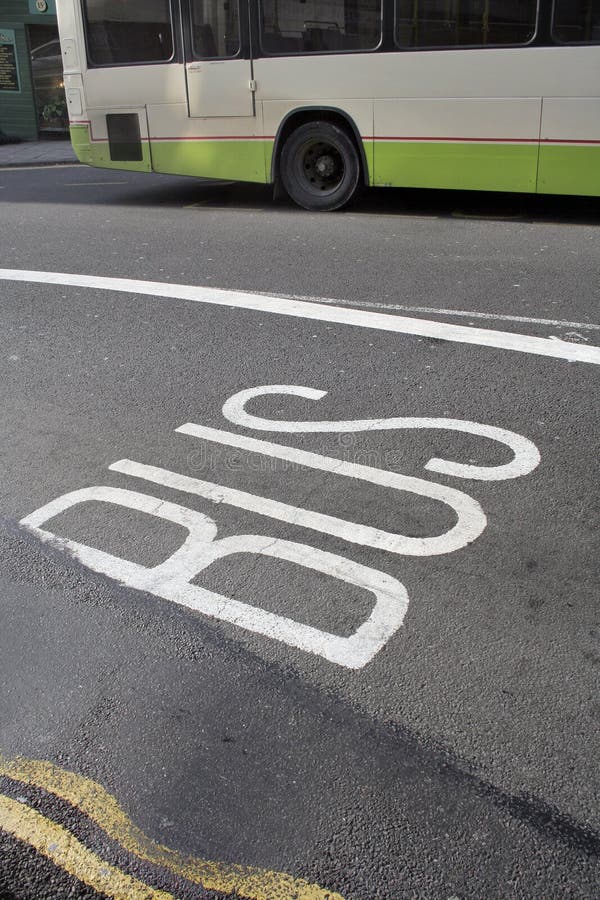Bus lane stock photo. Image of wheel, yellow, vehicle - 1827598