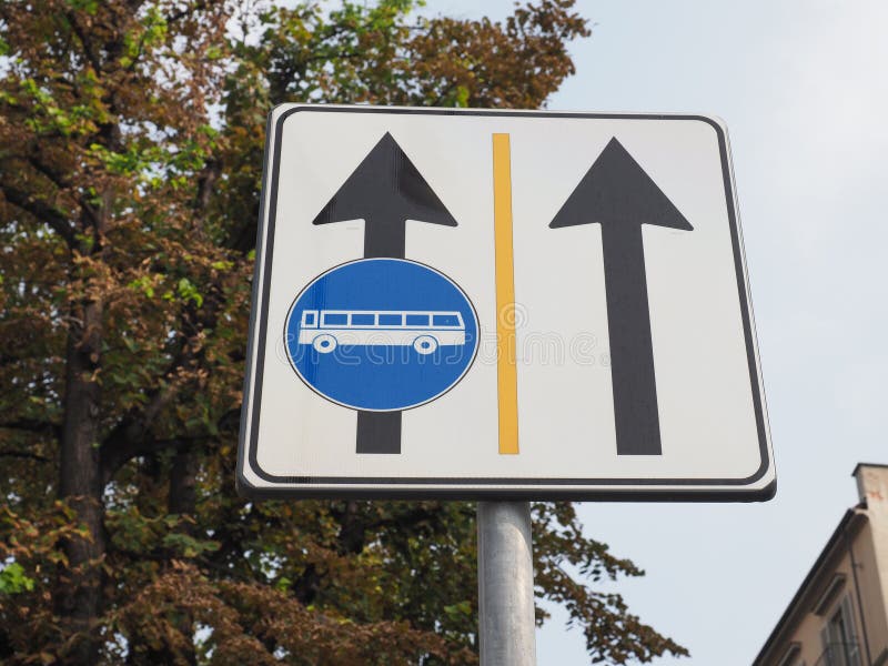 Bus lane sign stock image. Image of sign, reserved, coach - 329856199